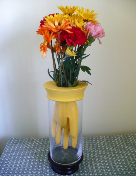 Make a Rubber Dish Glove Flower Vase » Dollar Store Crafts