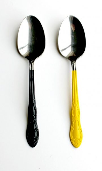 Make Colorful Painted Silverware » Dollar Store Crafts
