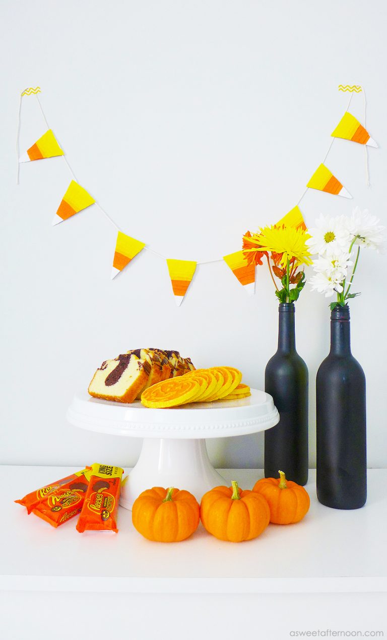 Make a Candy Corn Bunting Banner » Dollar Store Crafts